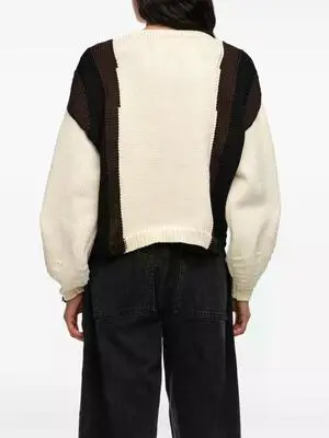 Bimba Y Lola Colour-block Cardigan With Rope Detail