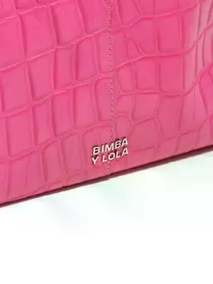 Bimba Y Lola Large Leather-embossed Tote Bag - Pink