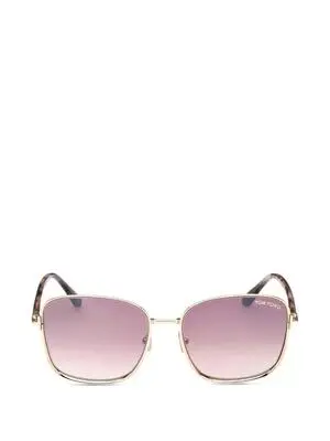TOM FORD Square Full Rim Sunglasses - Gold