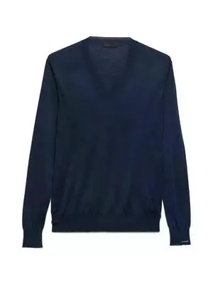 Prada V-neck Ribbed Sweater