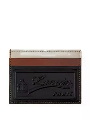 LANVIN Debossed Leather Cardholder - Black