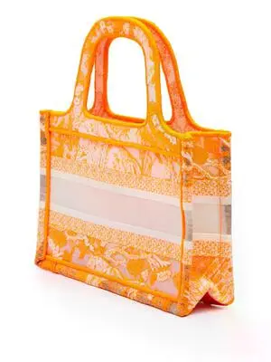 Dior 2022 Mini Dioriviera Toile De Jouy Book Tote Handbag - Orange