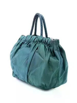 Prada Tessuto Bow Satchel - Blue