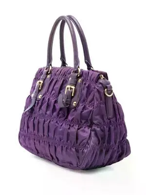 Prada 2013-2025 Tessuto Gaufre Satchel - Purple