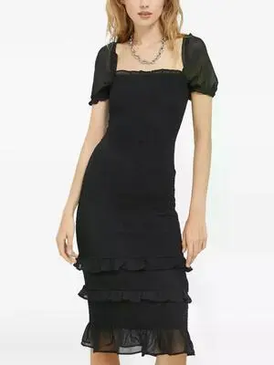 Abercrombie Square-neck Midi Dress - Black