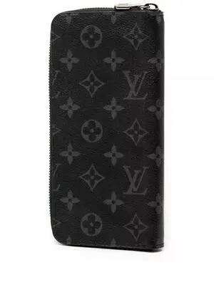 LOUIS VUITTON 2020-2025 Monogram Eclipse Vertical Zippy Wallet Long Wallets - Black