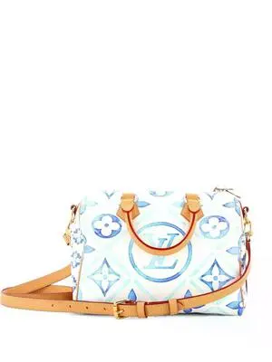 LOUIS VUITTON Speedy Bandouliere 25 The Pool Monogram Tile Canvas - Blue