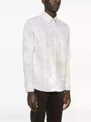 Canali Checked Shirt - White