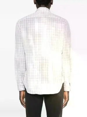 Canali Checked Shirt - White
