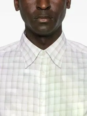 Canali Checked Shirt - White