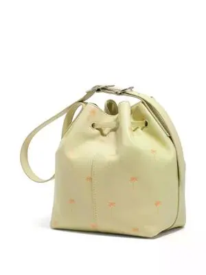 Bimba Y Lola Palm-tree Drawstring Bucket Bag - Neutrals