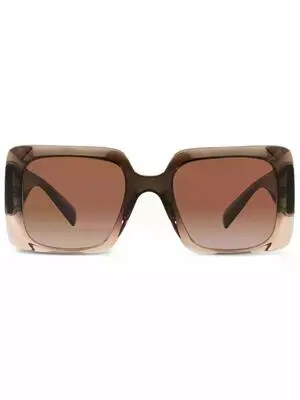 Versace Medusa Head-motif Sunglasses - Brown
