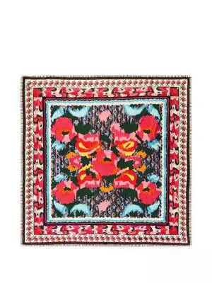 Bimba Y Lola Floral Border Scarf - Red