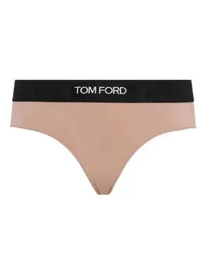TOM FORD Logo-lettering Thongs - Neutrals