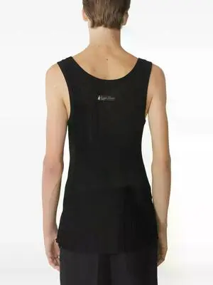 LANVIN Ribbed Tank Top - Black