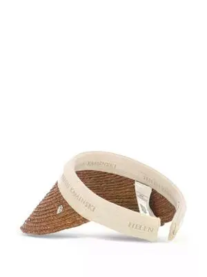 Helen Kaminski Bianca Logo Raffia Visor