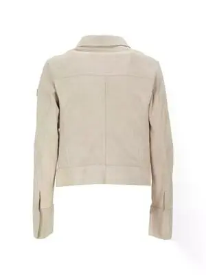 Peuterey Buttoned Leather Jacket - Neutrals