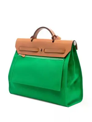 Hermès 2014 Toile Herbag Zip 31 Satchel - Brown