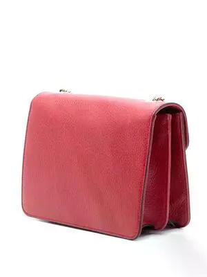 Gucci Small Calfskin Interlocking G Crossbody Bag - Red