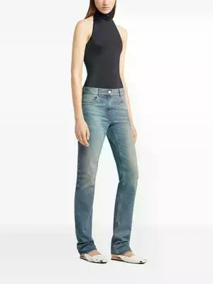 COURREGES Logo Patch Straight Leg Jeans