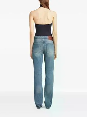COURREGES Logo Patch Straight Leg Jeans