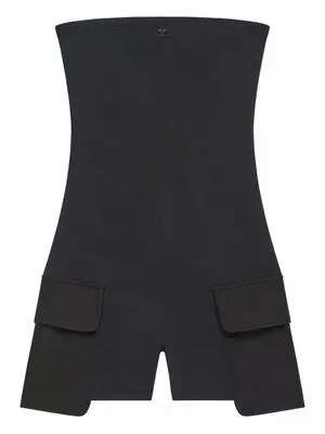 COURREGES Two-pocket Playsuit - Black