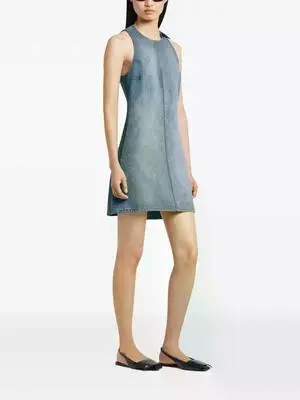 COURREGES A-Line Denim Dress Blue
