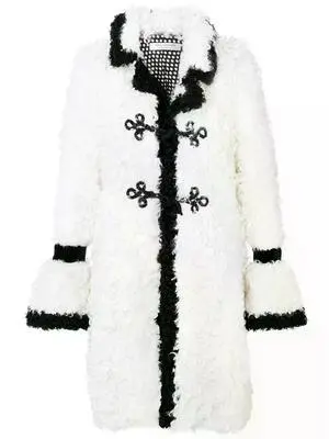 Philosophy Di Lorenzo Serafini Single-breasted Kalgan Shearling Coat - White