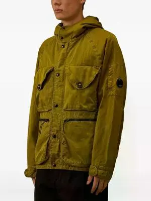 C.P. COMPANY Mixed Goggle Jacket - Green