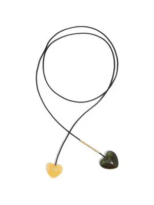 Bimba Y Lola Resin Heart Pendant Necklace