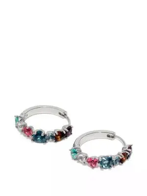 Bimba Y Lola Crystal-embellished Hoop Earrings - Silver