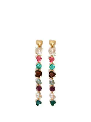 Bimba Y Lola Crystal-embellished Drop Earrings - Gold