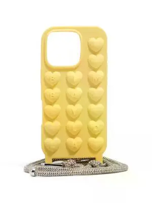 Bimba Y Lola Heart-embossed Iphone 16 Pro Case - Yellow