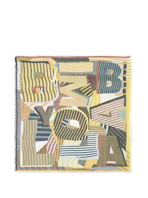 Bimba Y Lola Striped-print Scarf - Yellow
