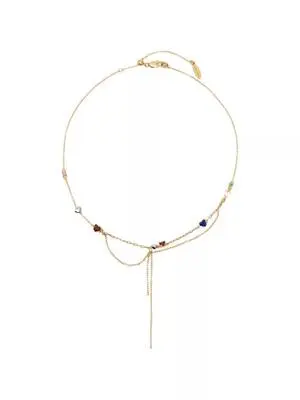 Bimba Y Lola Heart-pendant Double Chain Necklace - Gold