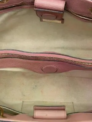 Gucci Medium Bicolor Calfskin Bamboo Shopper Satchel - Orange