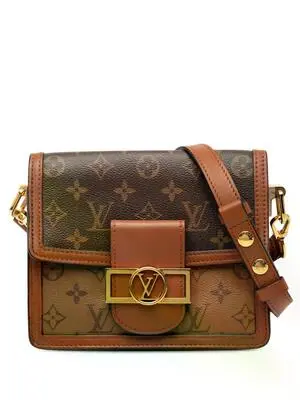 LOUIS VUITTON 2019 Monogram Reverse Mini Dauphine Satchel