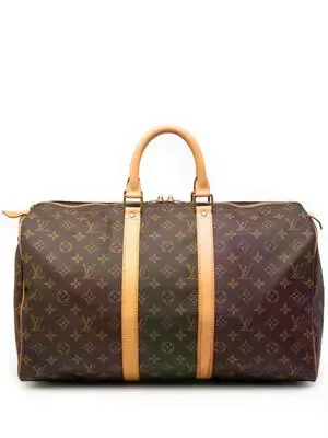 LOUIS VUITTON 2000 Monogram Keepall 45 Travel Bag - Brown