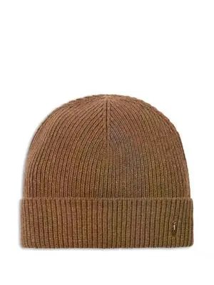 Polo Ralph Lauren Signature-cuff Beanie - Brown