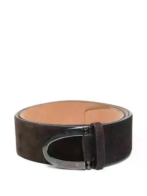 Gianfranco Ferre 2000s Suede Buckle Belt - Brown