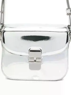 A.p.c. Turnlock Shoulder Bag - Silver