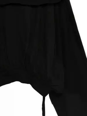 Rick Owens Cropped Hoodie - Black