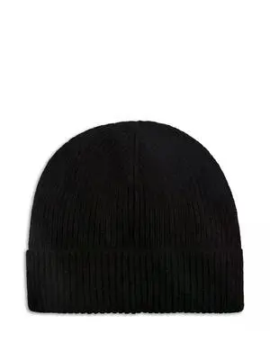 Polo Ralph Lauren Signature-cuffed Beanie Hat - Black