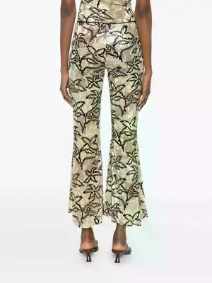 SIEDRES Jeslynn Floral-print Pleated Trousers - Neutrals