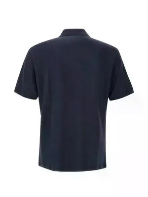 Eleventy Buttoned Short-sleeve Polo Shirt - Blue