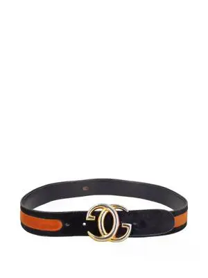 Gucci Leather Belt With Interlocking G Buckle - Black