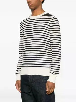 A.p.c. Striped Knitted Sweater - Neutrals