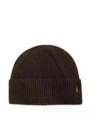 Polo Ralph Lauren Signature-cuff Beanie Hat - Brown