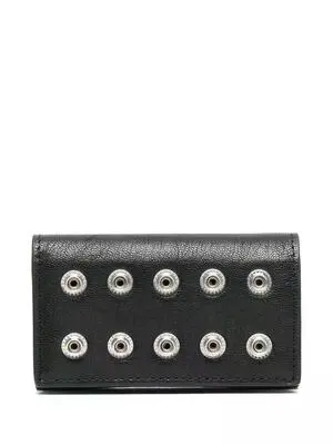 DIESEL Studded Leather Wallet - Black