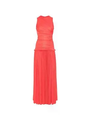 SIEDRES Alina Ruched Maxi Dress - Red